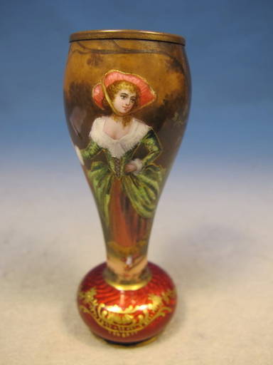 French Enamel Miniature Vase