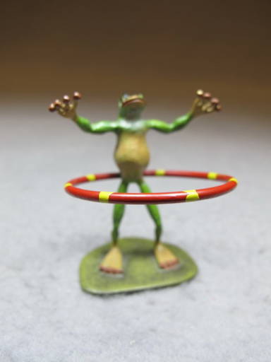 Franz Bergman (1898 1963) Vienna Bronze Frog Bowling A