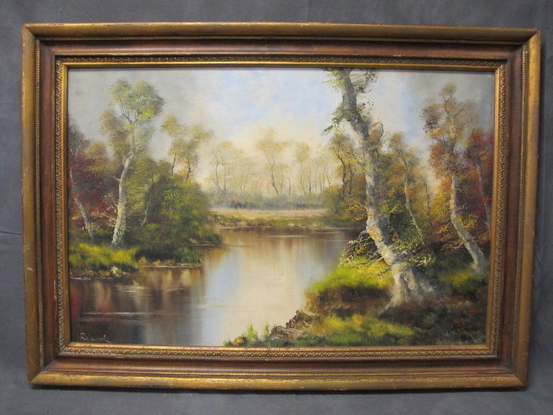 Old landscape painting, Hans KRAMER-REMARK