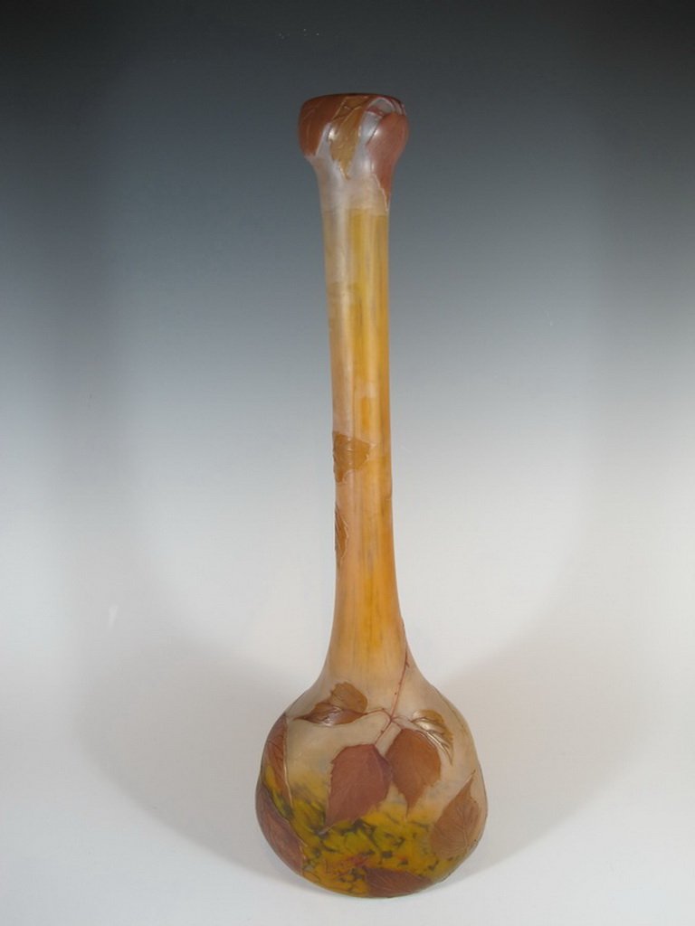 Antique French Legras glass vase - Mar 11, 2015 | Antiques Show in FL