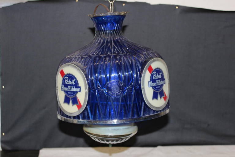 Hanging Pabst Blue Ribbon Beer Light