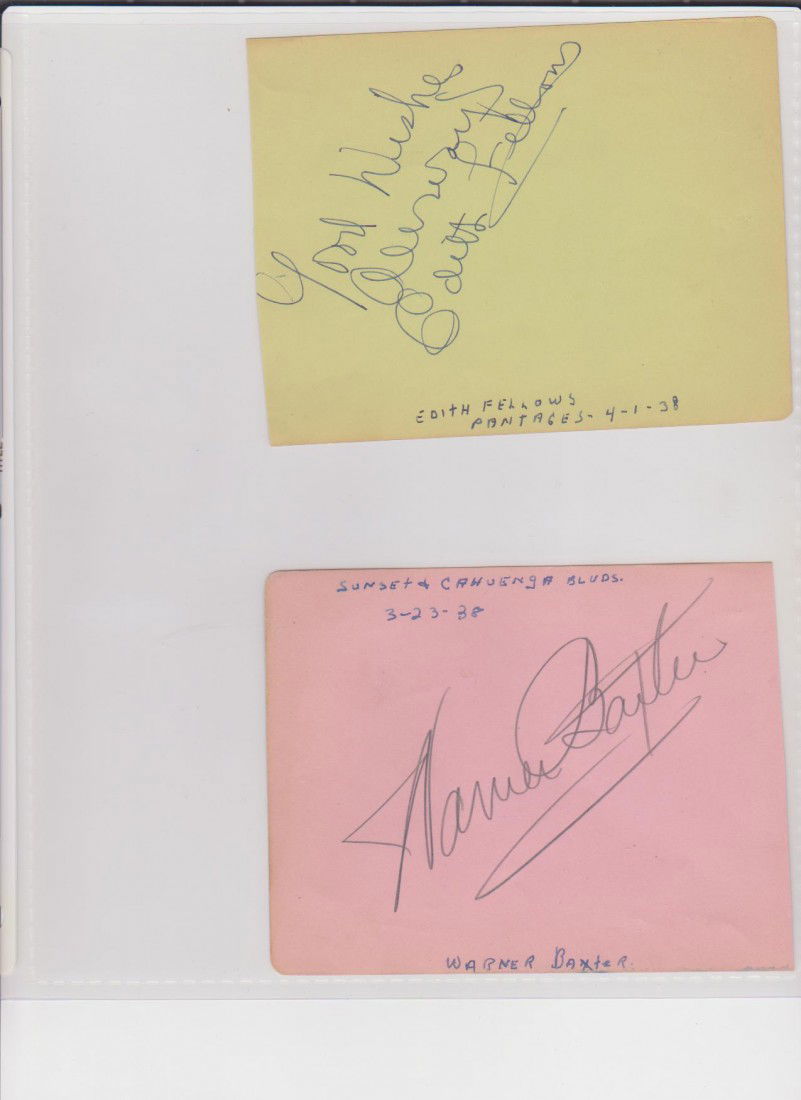 46: Warner Baxter 1889-1951, Autograph Signature, Ameri