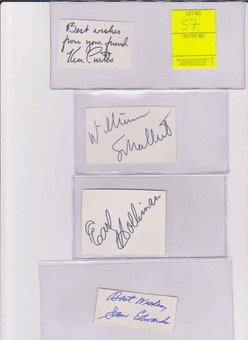 57: Ken Curtis 1916-1991 Autograph Signature, American