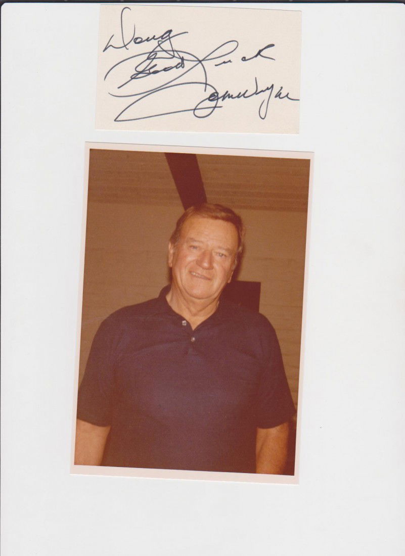 68: John Wayne 1907-1979 Autograph Signature, Pictures,
