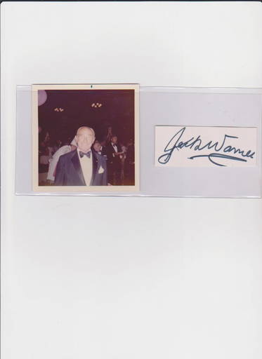 Jack Warner 1892 1978 Autograph Signature And Phot