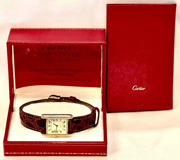 Cartier Tank Argent 925 Wrist Watch (#0112) on Dec 03, 2022 | Stuart ...