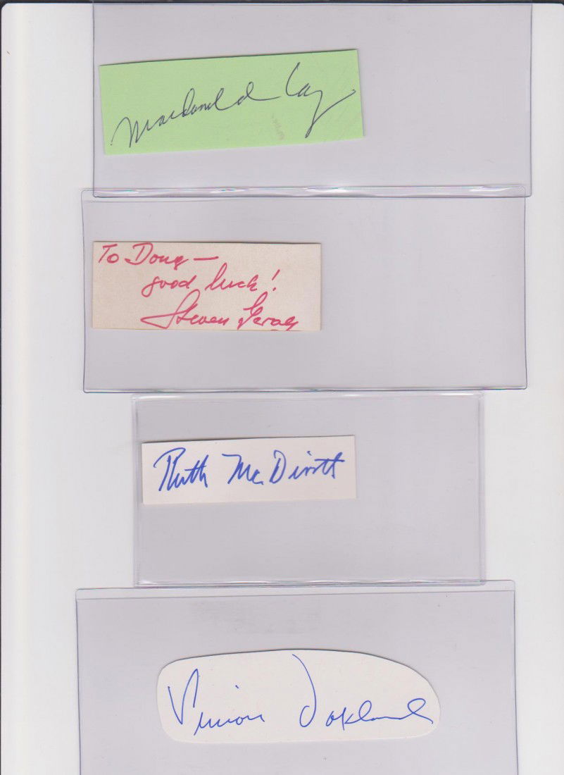 23: Collection of Autograph Signatures Including Macdon - Dec 17, 2011 ...