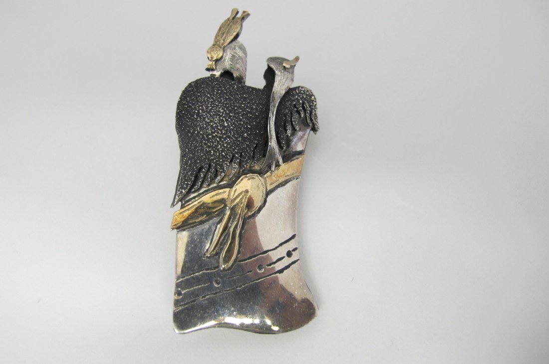 Michael Little Elk 14KYG & 10KWG Pin/Pendant