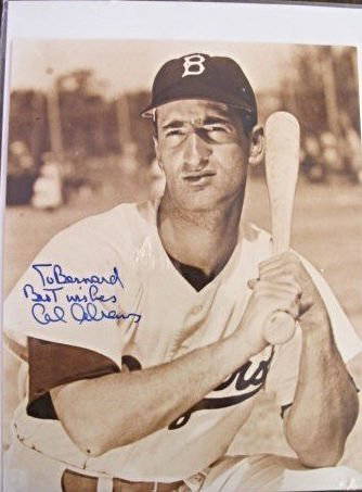 Cal Abrams Brooklyn Dodgers Autographed 8x10
