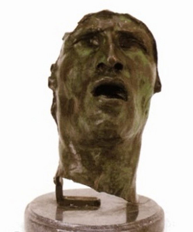 Rodin "mask Of Sorrow" Bronze Sculpture