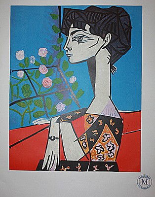 3B: Picasso "Jacqueline with Flowers" 1956 Eric Mourlot