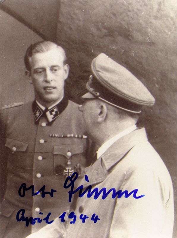 0319: OTTO GUNSCHE SIGNED PHOTO IN UNIFORM