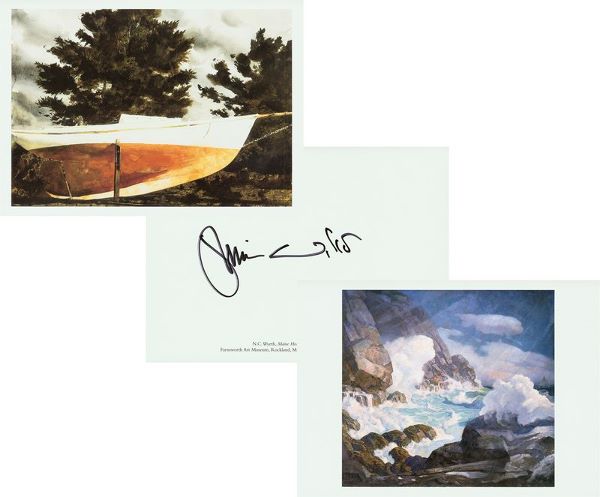 0760: JAMIE WYETH SIGNED ART PRINT MUSEUM CARDS