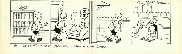 0780: JOHN LINEY SIGNED "HENRY" COMIC STRIP