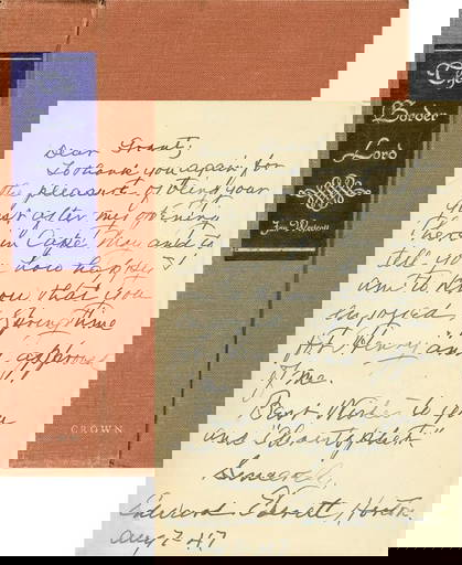 Edward Everett Horton Handwritten Signed Note