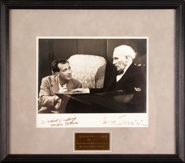 0634: ARTURO TOSCANINI & MILTON KATIMS SIGNED PHOTO