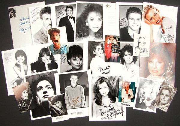 36 Hollywood Celebrities Signed Photos/cards