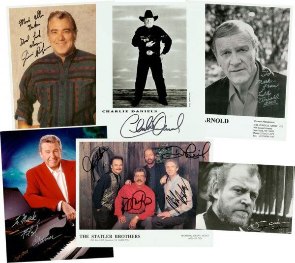 Country & Pop Music Singers Signed Photos/cards
