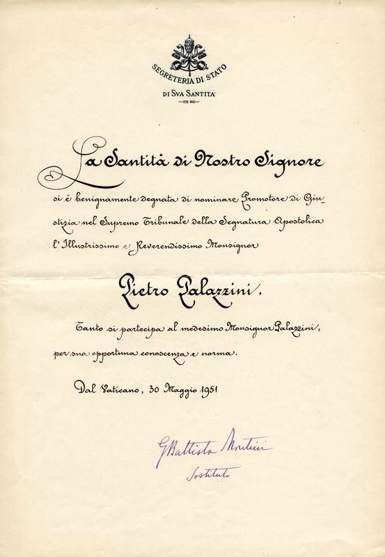 17: POPE PAUL VI SIGNED DOCUMENT