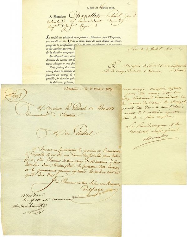 Napoleonic Generals Handwritten Letter/documents