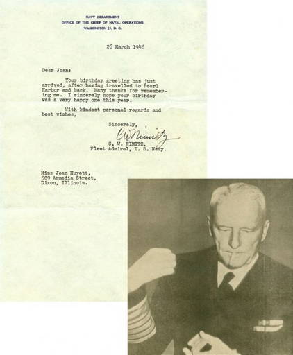 0247: ADMIRAL CHESTER W. NIMITZ SIGNED LETTER - Apr 05, 2008 ...