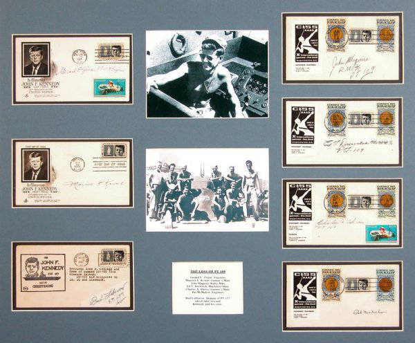 Pt 109 Crew Signed Commemorative /fdc Covers