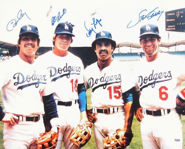 1139: LA DODGERS "BIG BLUE WRECKING CREW" SIGNED PHOTO