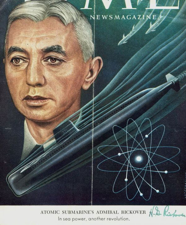 259: HYMAN G. RICKOVER SIGNED TIME MAGAZINE COVER