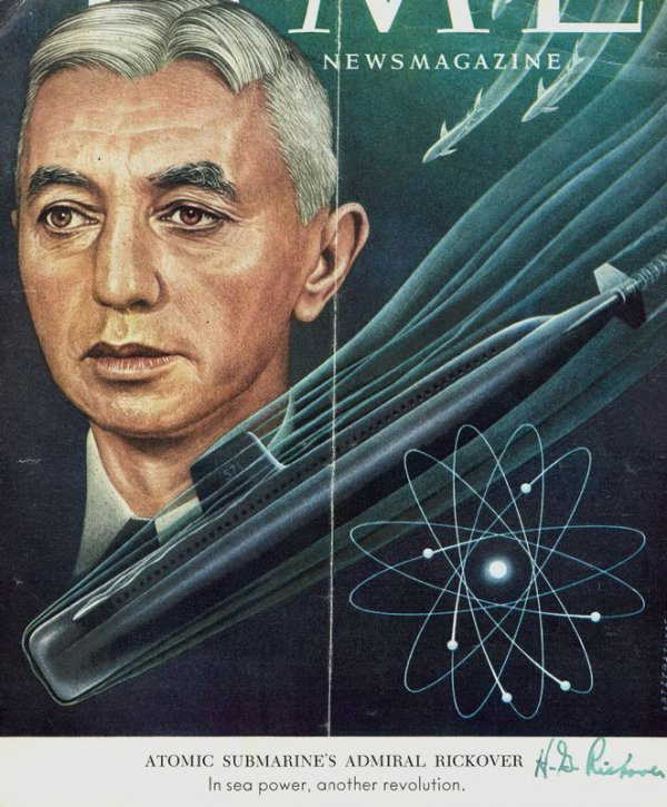 259: HYMAN G. RICKOVER SIGNED TIME MAGAZINE COVER