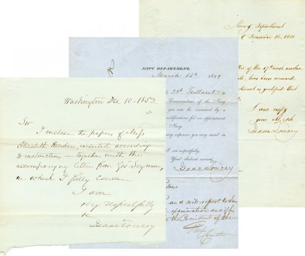 Isaac Toucey Handwritten Signed Letters