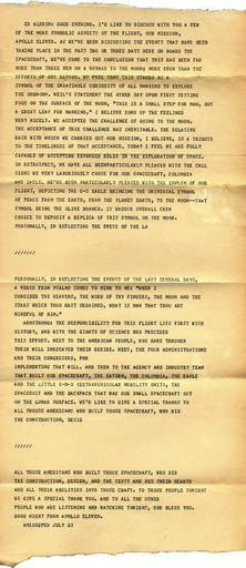 Original July 23, 1969 Apollo 11 Teletype