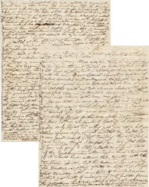 Handwritten Letter Describing 19th Century France