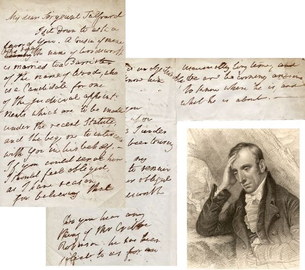 0667: WILLIAM WORDSWORTH HANDWRITTEN SIGNED LETTER /PIC