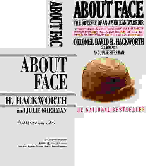 Colonel David Hackworth Signed Book "about Face" - Feb 11, 2006 ...