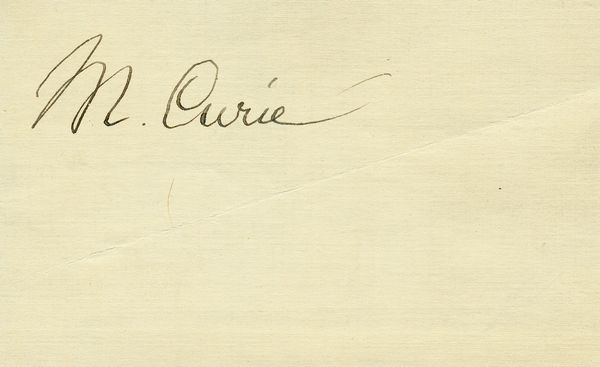 MARIE CURIE SIGNED SIGNATURE - Feb 11, 2006 | Signature House in CA
