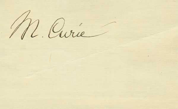 0489: MARIE CURIE SIGNED SIGNATURE