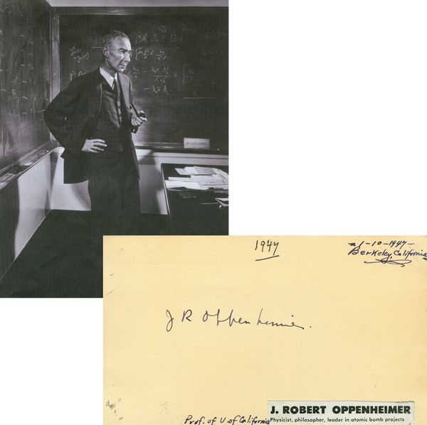 0513: J ROBERT OPPENHEIMER SIGNED 1947 SIGNATURE