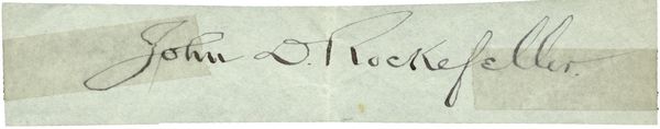 0977: JOHN D. ROCKEFELLER SIGNED SIGNATURE