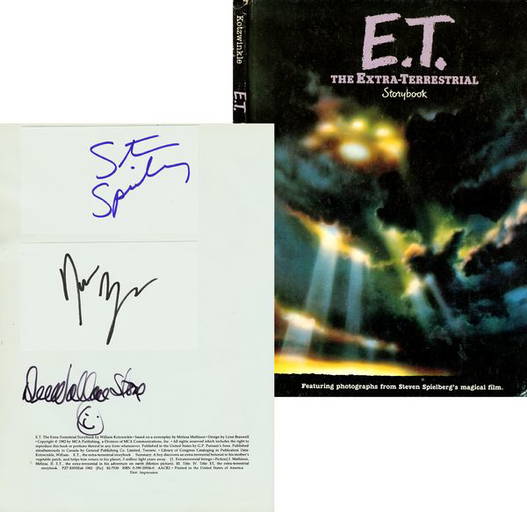 E. T. The Extra Terrestrial Signed Book Spielberg