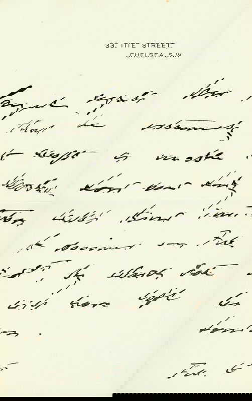 0661: JOHN SINGER SARGENT HANDWRITTEN SIGNED LETTER