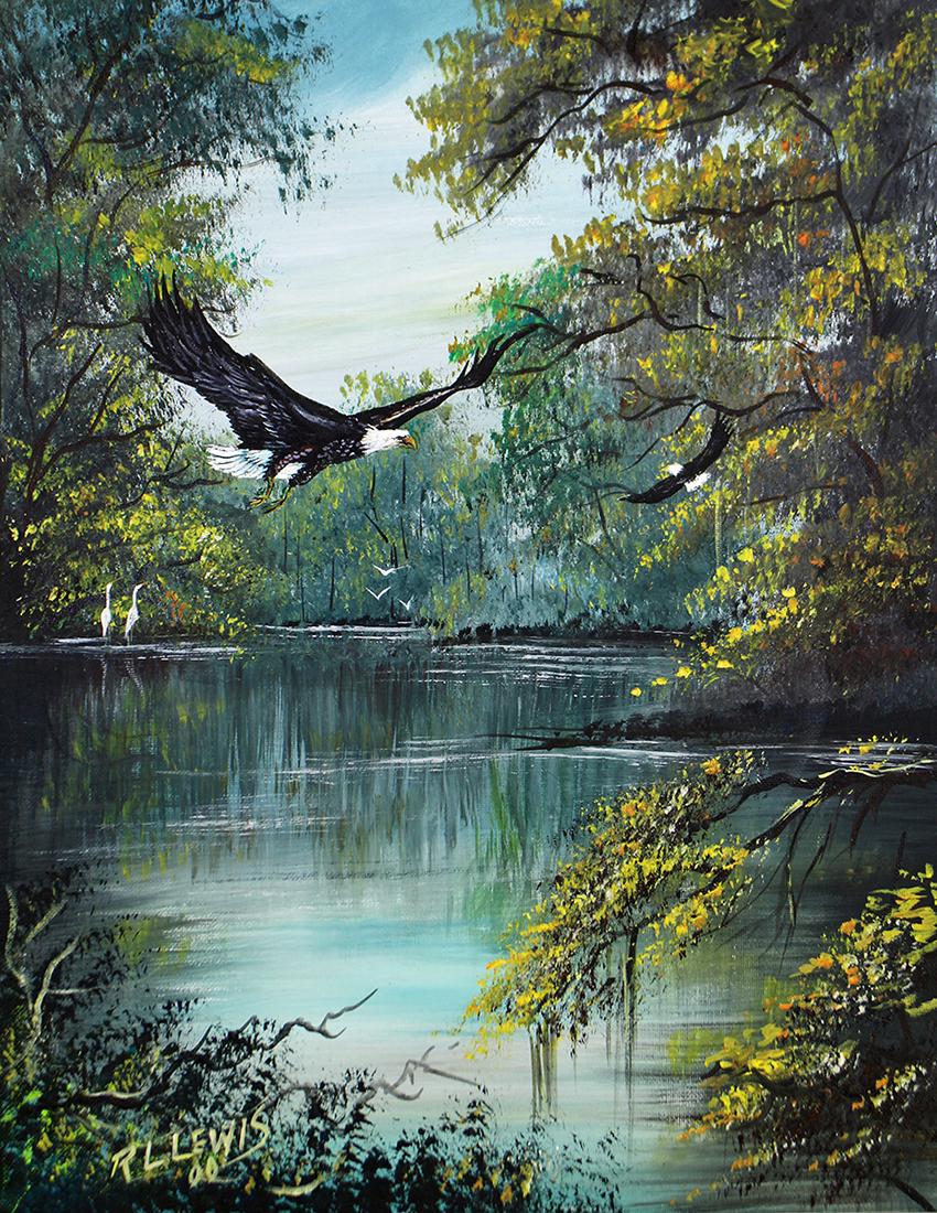 R.L. LEWIS HIGHWAYMEN PAINTING