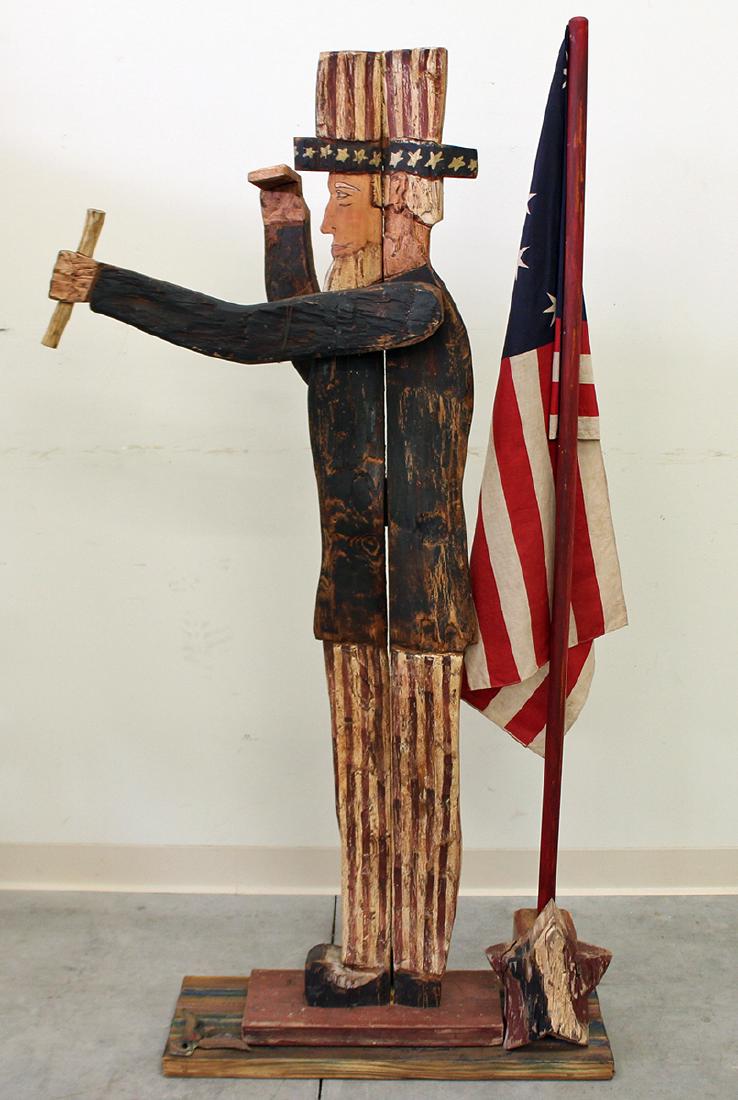 CARVED WOOD UNCLE SAM