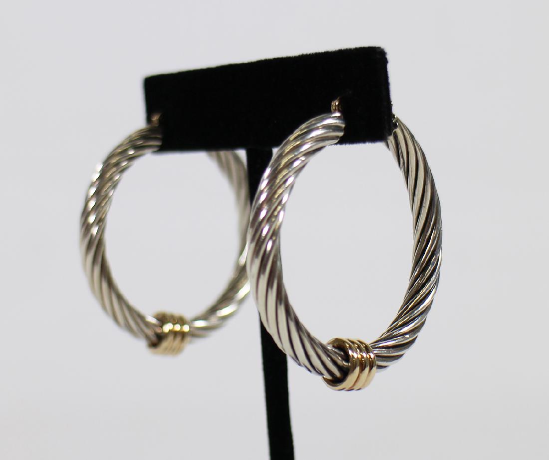 14K & STERLING HOOP EARRINGS - PETER BRAM DESIGNS