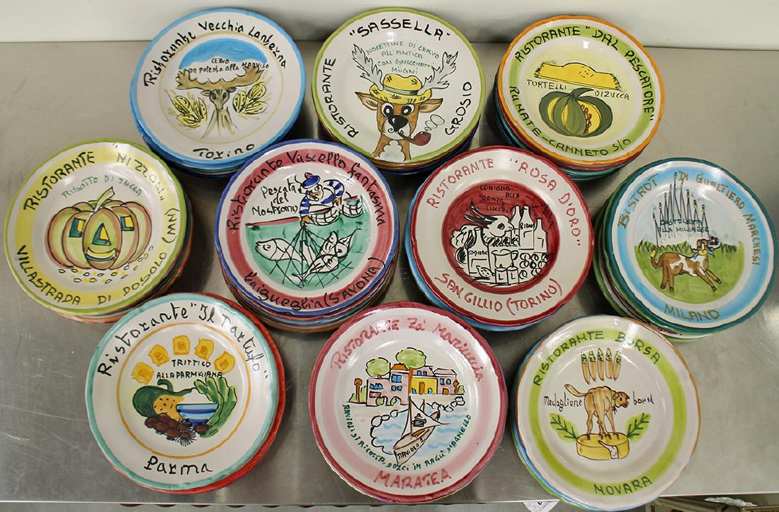 (50) ITALIAN POTTERY RESTAURANT PLATES