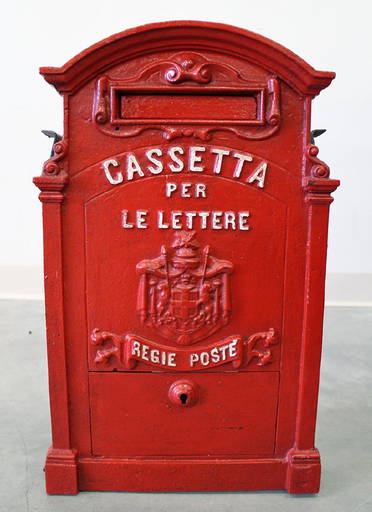 Antique Italian Cast Iron Mailbox