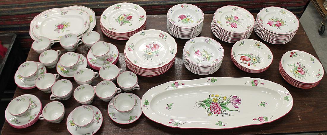 109 PIECE SET OF LUNEVILLE FAIENCE CHINA