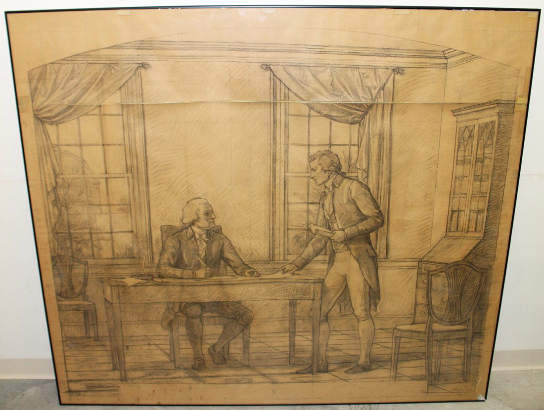 ALLYN COX U.S. CAPITOL ORIGINAL SKETCH