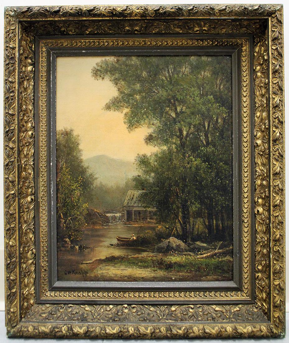 CHARLES WILSON KNAPP (1823-1900) OIL PAINTING