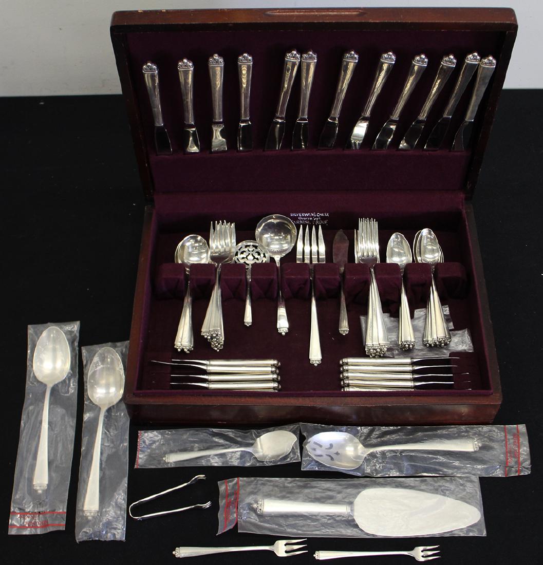 HEIRLOOM STERLING SILVER FLATWARE SET