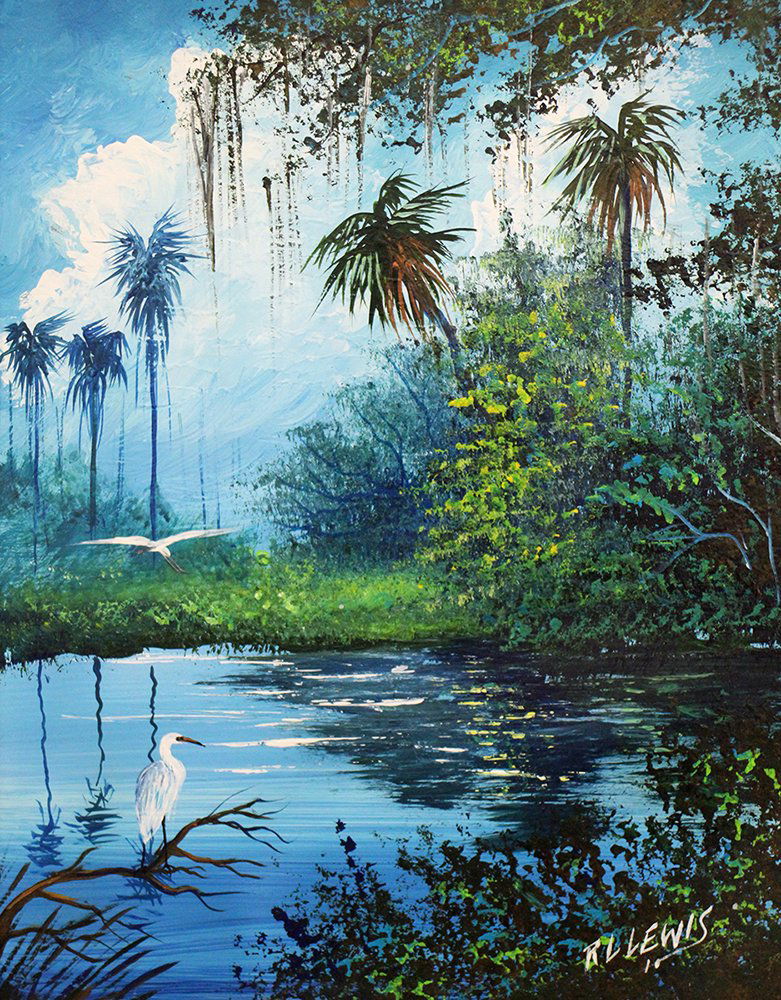 R.L. LEWIS HIGHWAYMEN PAINTING